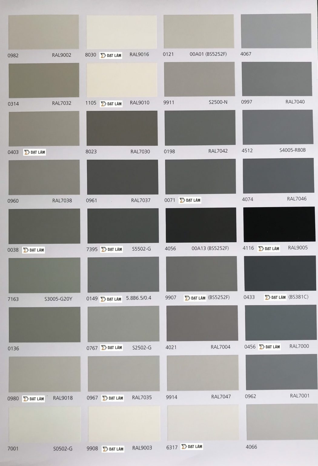 BẢNG MÀU RAL JOTUN - Đạt Lâm
