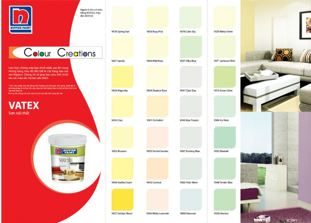 Bảng Màu Sơn Nội Thất Nippon VATEX - Đạt Lâm
