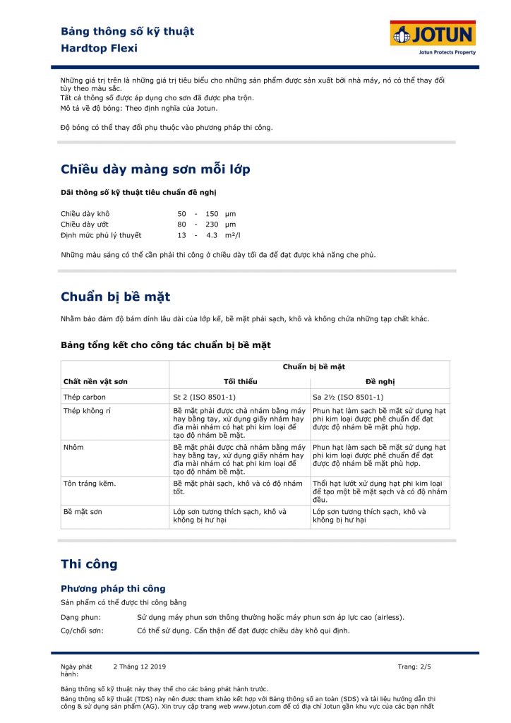 Sơn Jotun Hardtop Flexi - Gốc PU - 20L - Đạt Lâm