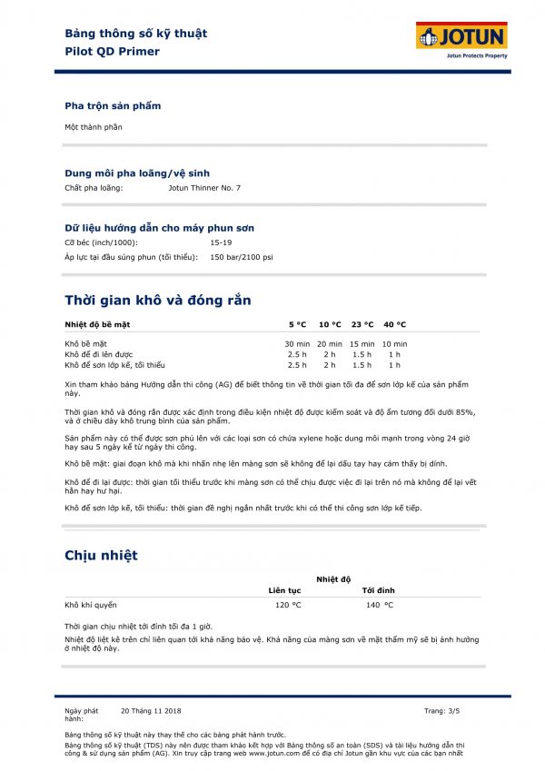 Sơn Lót Alkyd Khô Nhanh Pilot QD Primer -20L - Đạt Lâm