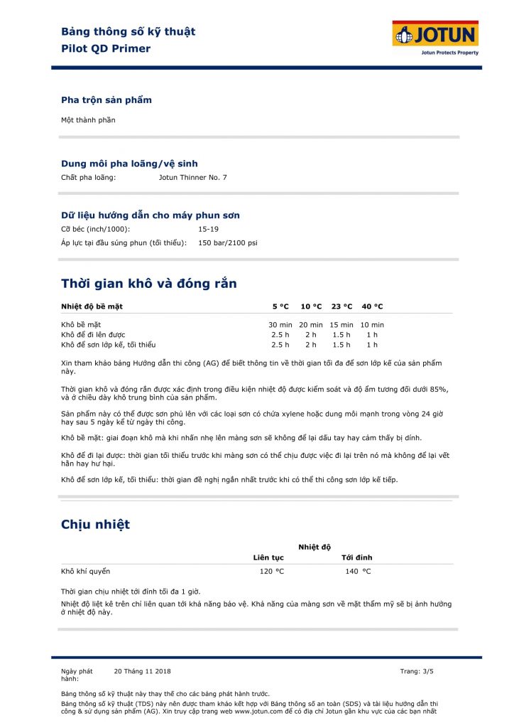 Sơn Lót Alkyd Khô Nhanh Pilot QD Primer -20L - Đạt Lâm